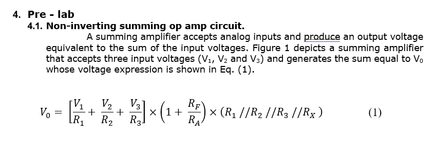 Solved R1=1R2=1R3=1RX=1RF=RA=VCC=VEE=. Figure 1. | Chegg.com