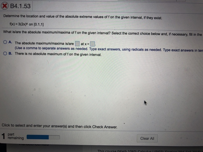 Solved X B4 1 53 Determine The Location And Value Of The Chegg