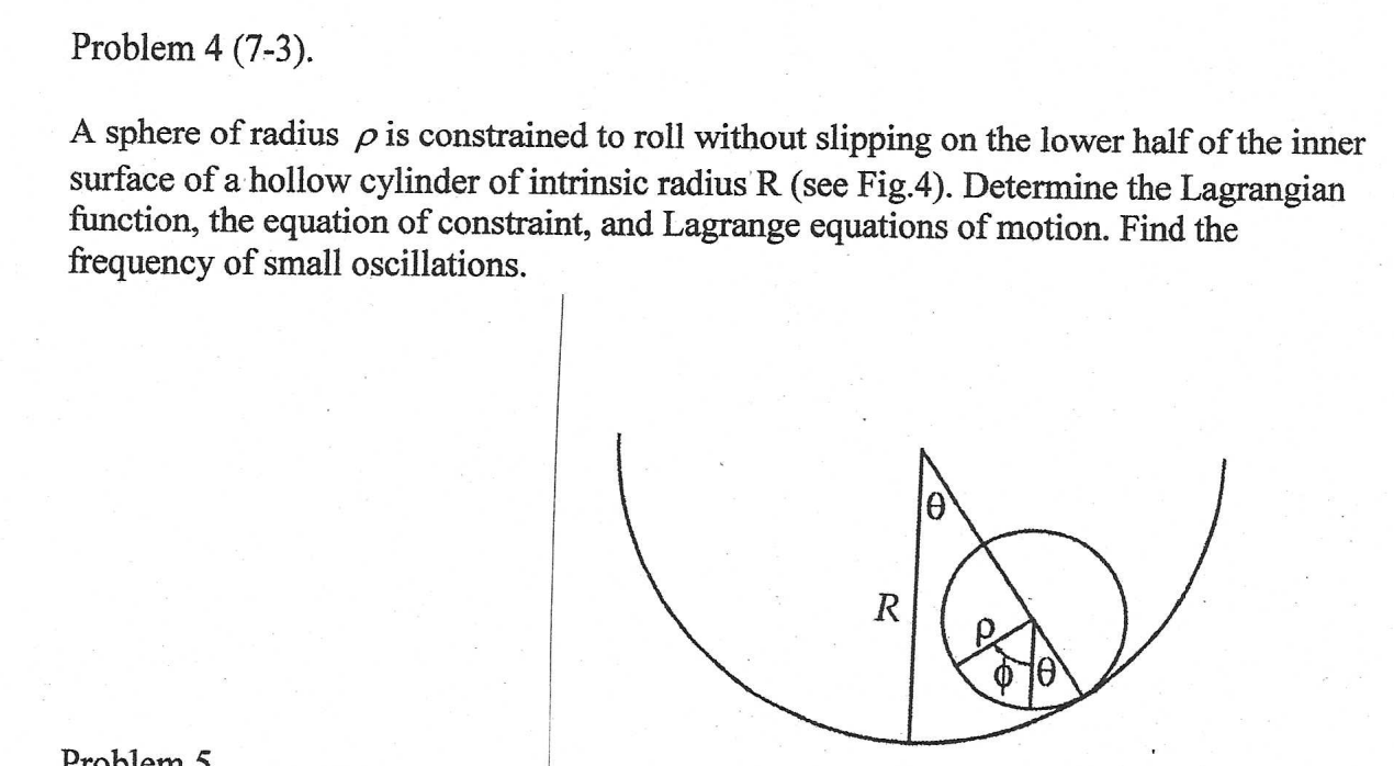 Solved A sphere of radius ρ is constrained to roll without | Chegg.com