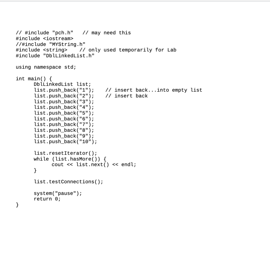 Solved More practice with Class creation, Pointers, and an | Chegg.com