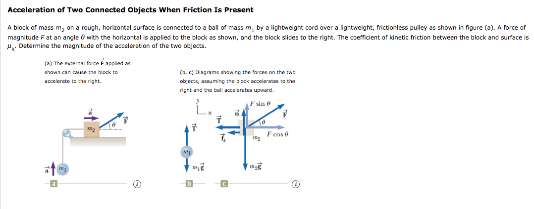 Solved Acceleration of Two Connected Objects When Friction | Chegg.com