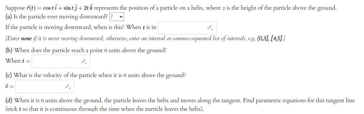 Solved Suppose r(t) = costi+ sint j + 2tk represents the | Chegg.com