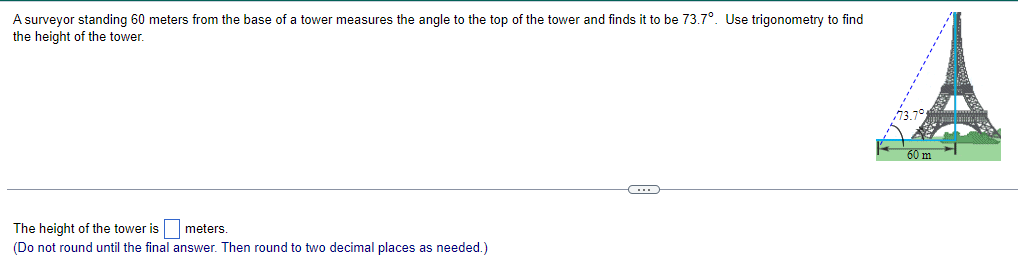 Solved A surveyor standing 60 meters from the base of a | Chegg.com