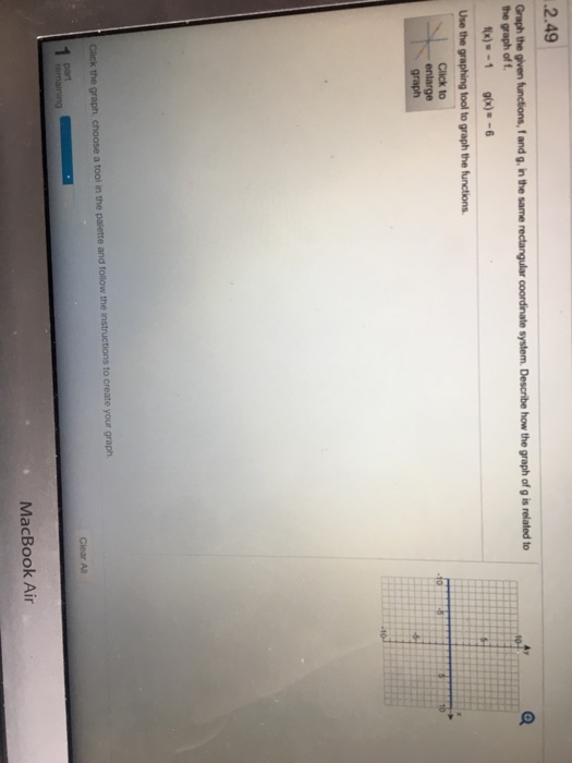 Solved Graph the given functions, f and g, in the same | Chegg.com