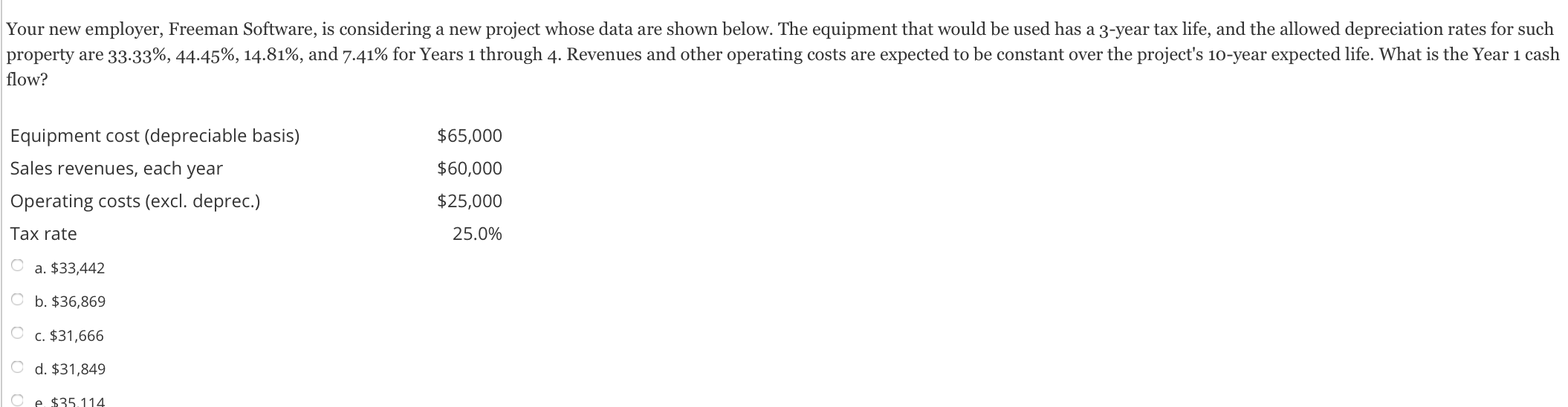 Solved Your new employer, Freeman Software, is considering a | Chegg.com