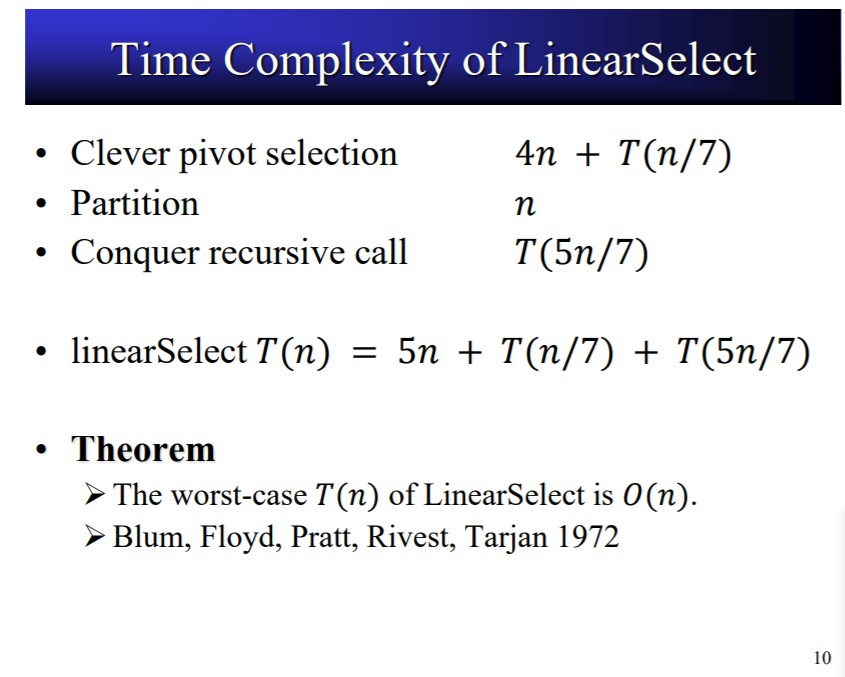 Solved 2 Suppose That If The Linear Selection Algorithm 5479