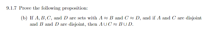 Solved 9.1.7 Prove the following proposition: (b) If A,B,C, | Chegg.com
