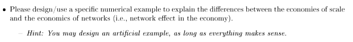 Solved - Please design/use a specific numerical example to | Chegg.com
