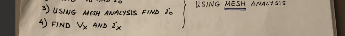 Solved 3) USING MESH ANALYSIS FIND 20∘ USING MESH ANALYSIS | Chegg.com