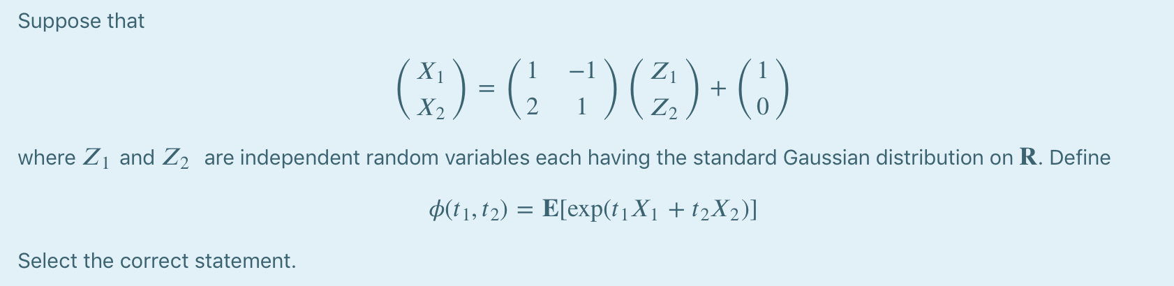 Solved Suppose that (x) = (+ (2.) + (O) where Z1 and Z2 are | Chegg.com