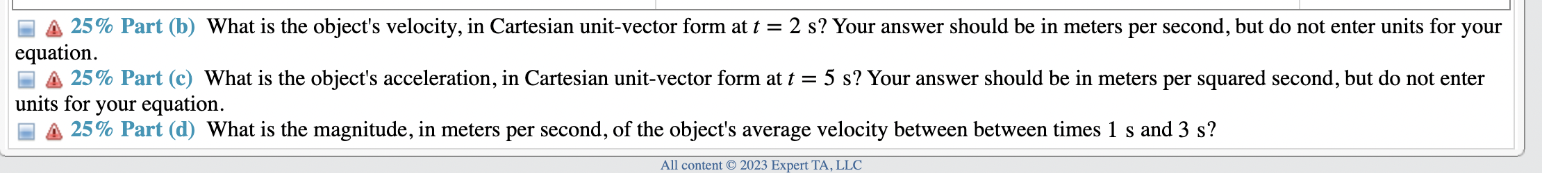 Solved (10\%) Problem 5: An object's position as a function | Chegg.com
