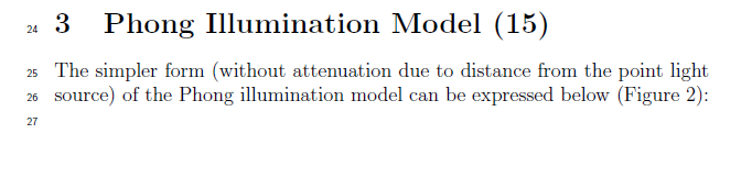 24 3 Phong Illumination Model (15) 25 The simpler | Chegg.com