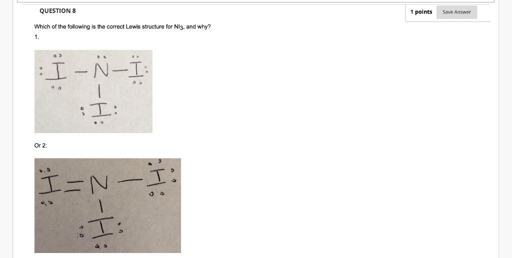 Solved Which of the following is the correct Lewis structure | Chegg.com