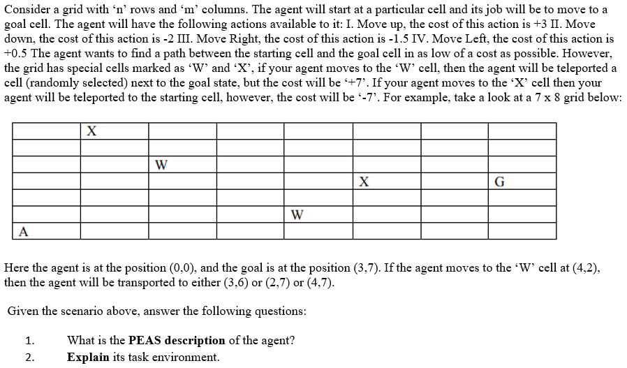 Solved Consider a grid with ‘n’ rows and 'm' columns. The | Chegg.com