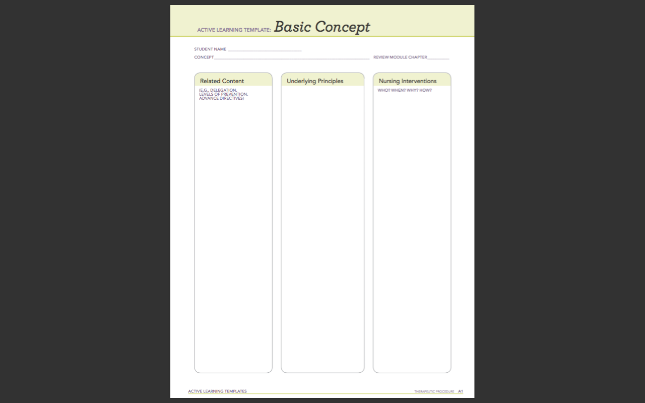 Solved Basic Concept ACTIVE LEARNING TEMPLATE: STUDENT NAME | Chegg.com