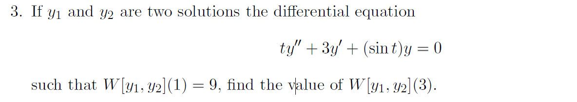 If y1 ﻿and y2 ﻿are two solutions the differential | Chegg.com