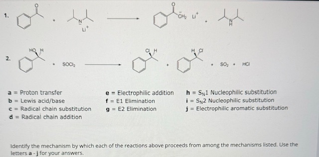 Solved Li+SOCl2a= ﻿Proton transfere= ﻿Electrophilic | Chegg.com