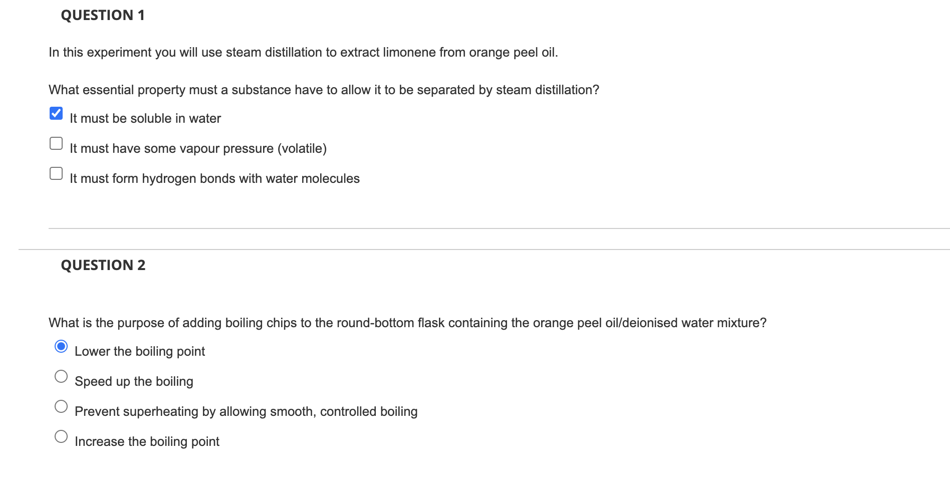 Solved In this experiment you will use steam distillation to | Chegg.com