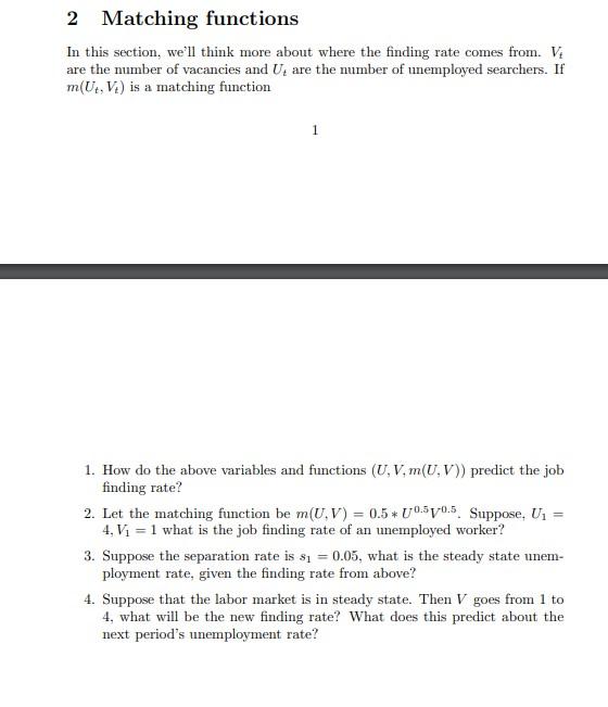 Solved 2 Matching functions In this section, we'll think | Chegg.com