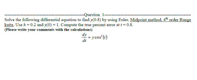 Solved ---------Question 1 --------- Solve the following | Chegg.com