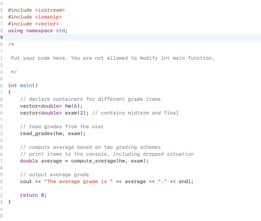 Solved Problem 1: Compute the overall average grade using | Chegg.com