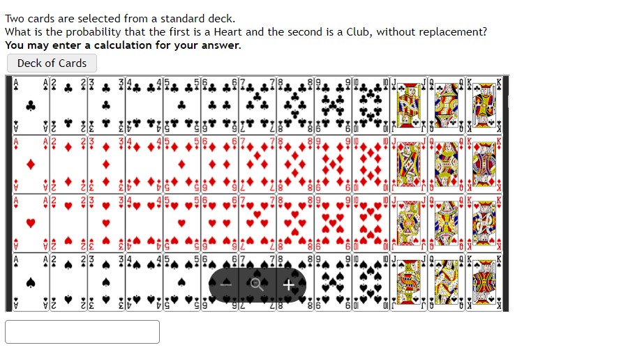 Solved Two cards are selected from a standard deck. What is | Chegg.com
