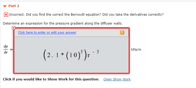 Solved Part 1 Correct Water flows through a two-dimensional | Chegg.com