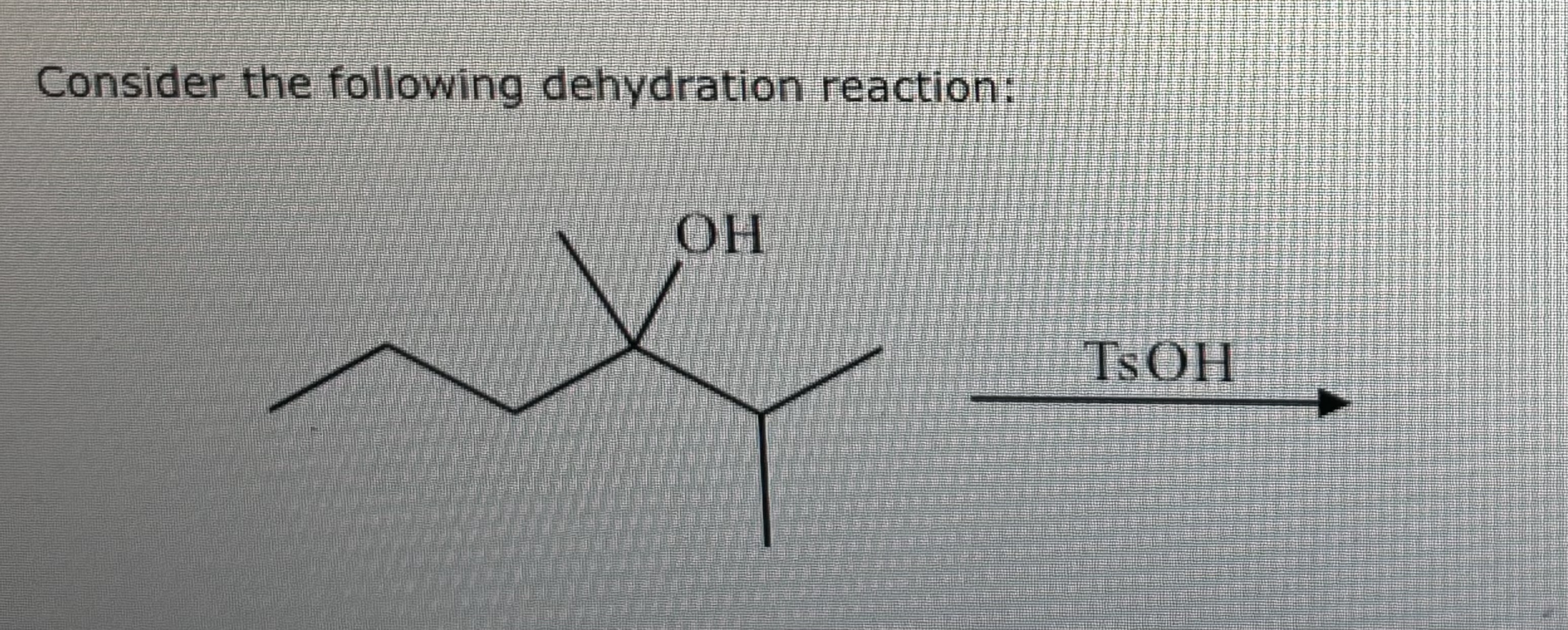 Solved Draw the major organic product of the dehydration | Chegg.com