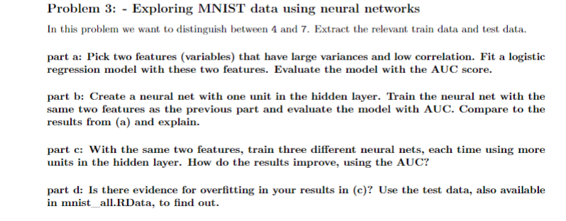 Problem 3 Exploring Mnist Data Using Neural 2292
