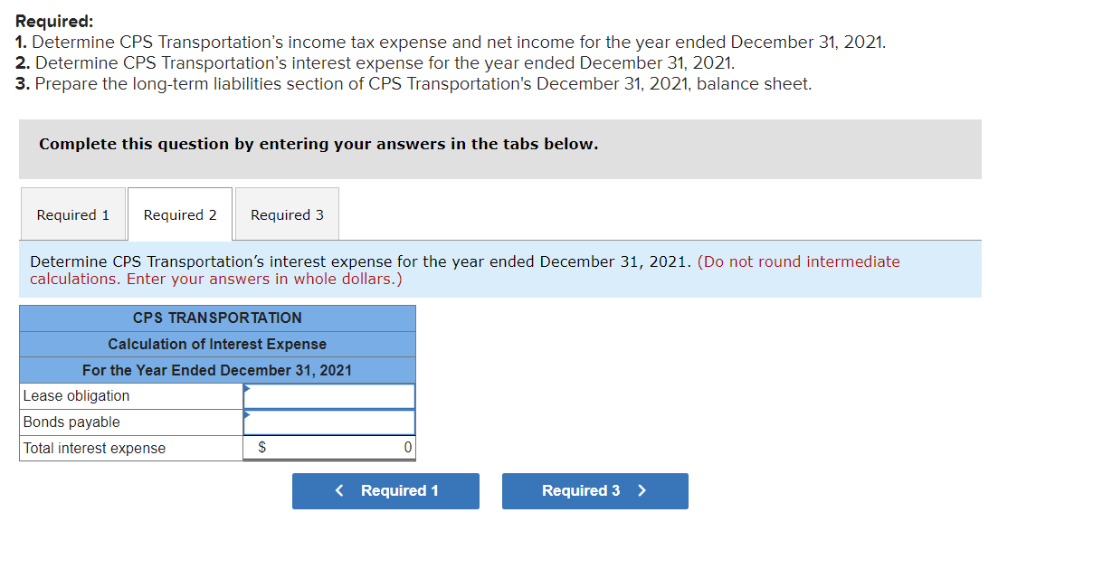 Solved The long-term liabilities section of CPS | Chegg.com