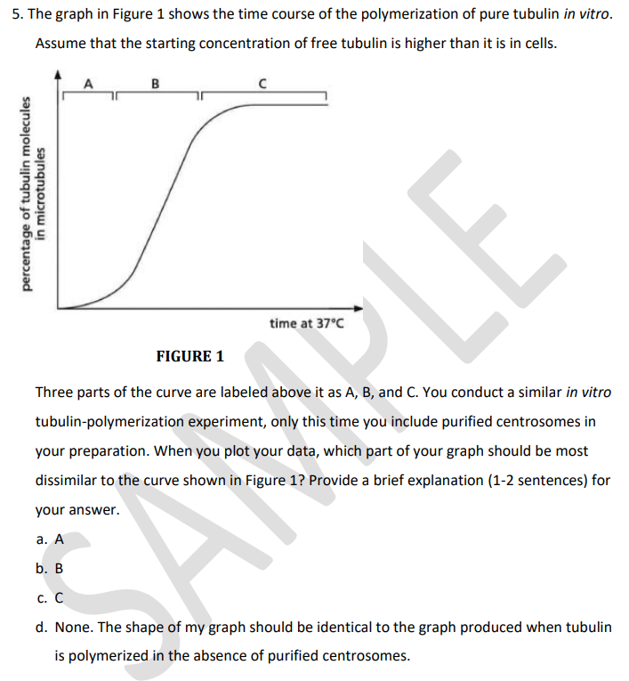 Solved 5. The graph in Figure 1 shows the time course of the | Chegg.com