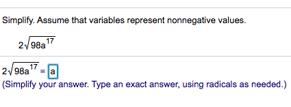 Solved Simplify. Assume that variables represent nonnegative | Chegg.com