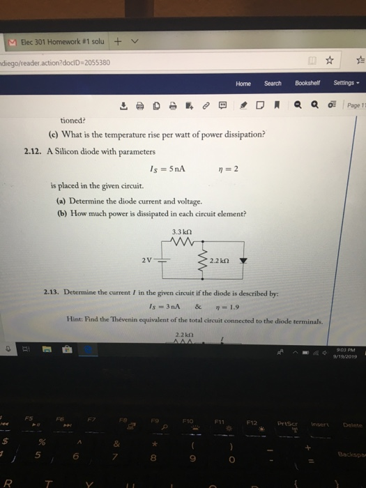 Solved M Elec 301 Homework #1 solu + V ndiego/reader | Chegg.com