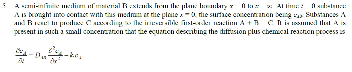 Solved 5. A semi-infinite medium of material B extends from | Chegg.com
