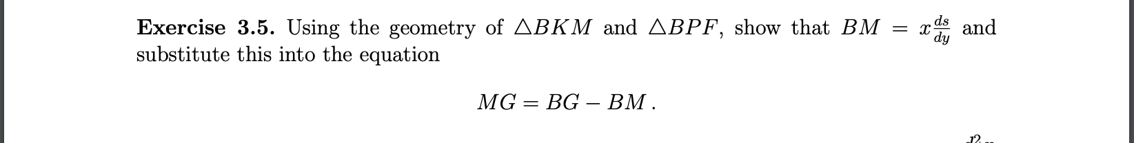 Exercise 3.5. Using the geometry of BKM and BPF, | Chegg.com