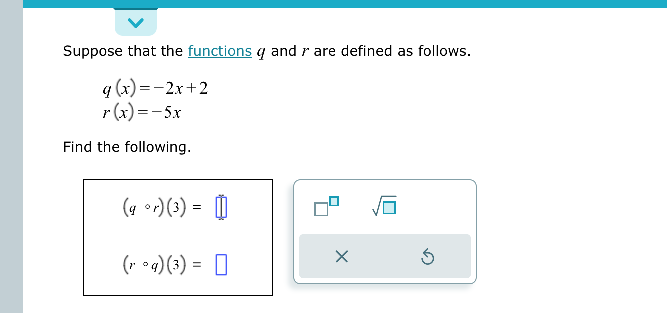 Solved Suppose that the functions q and r are defined as | Chegg.com