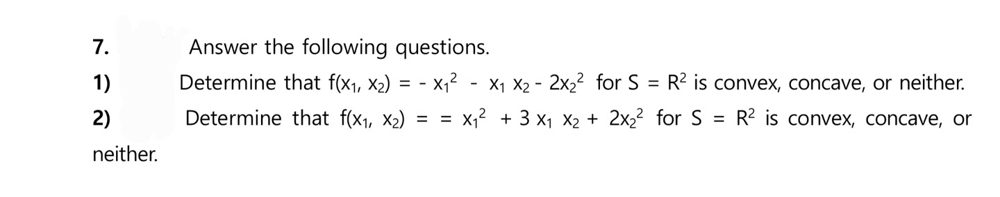 Solved 7. Answer the following questions. 1) Determine that | Chegg.com