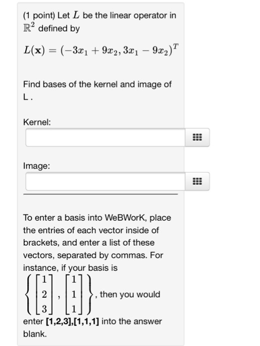 Solved Let L be the linear operator in R^2 defined by L(x) | Chegg.com