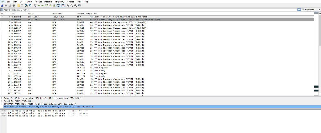 Solved 1. Review the third capture file (Project Part II-c) | Chegg.com