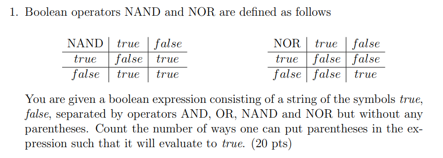 You are given a boolean expression consisting of a | Chegg.com