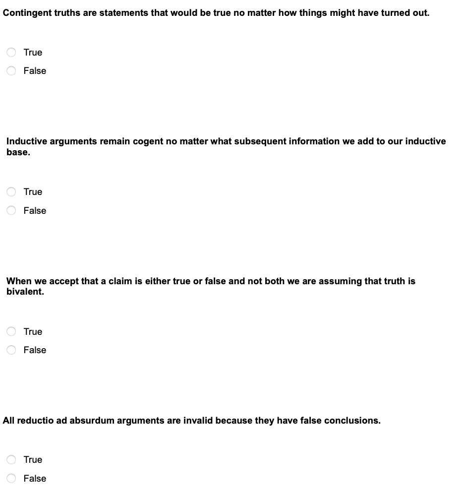 Contingent truths are statements that would be true | Chegg.com