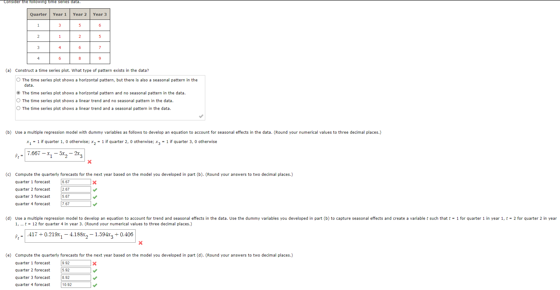 Solved (a) Construct a time series plot. What type of | Chegg.com