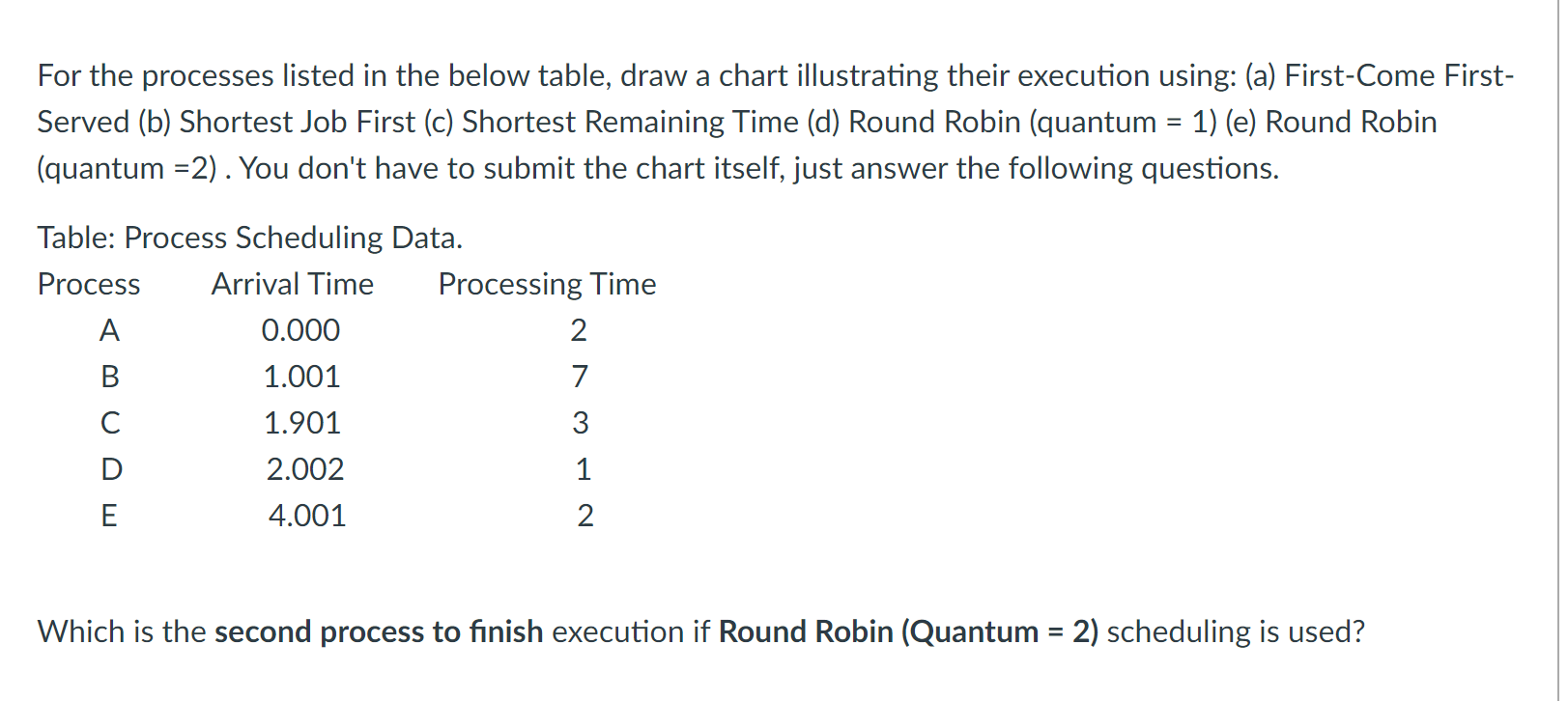 Solved For the processes listed in the below table, draw a | Chegg.com