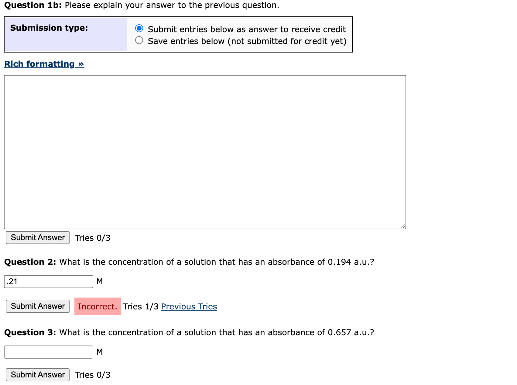 Solved used to measure concentrations of unknown solutions. | Chegg.com