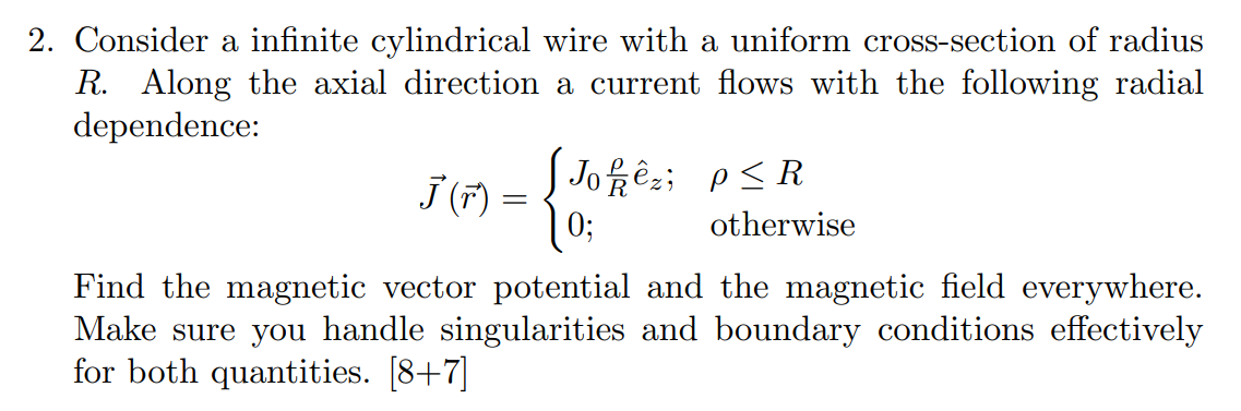 Solved Find the magnetic vector potential and the magnetic | Chegg.com
