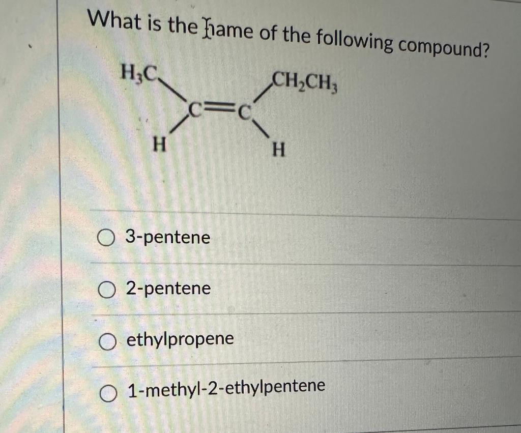 Solved What is the frame of the following compound? | Chegg.com