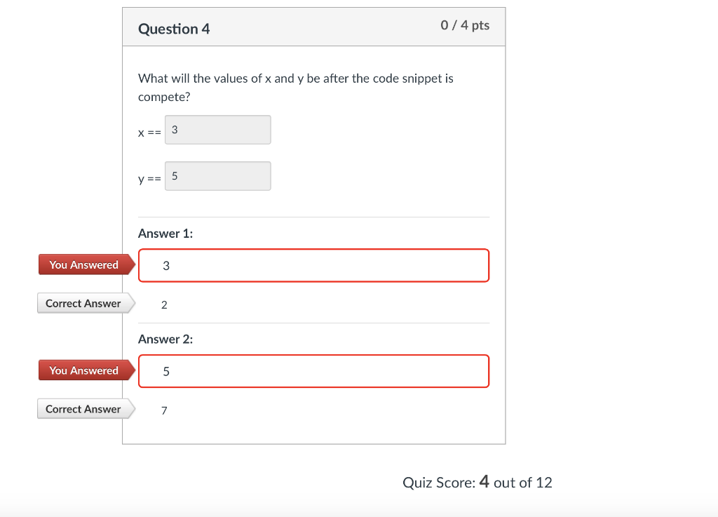 Solved Consider this snippet of C code: int x-3; int y-5; if | Chegg.com