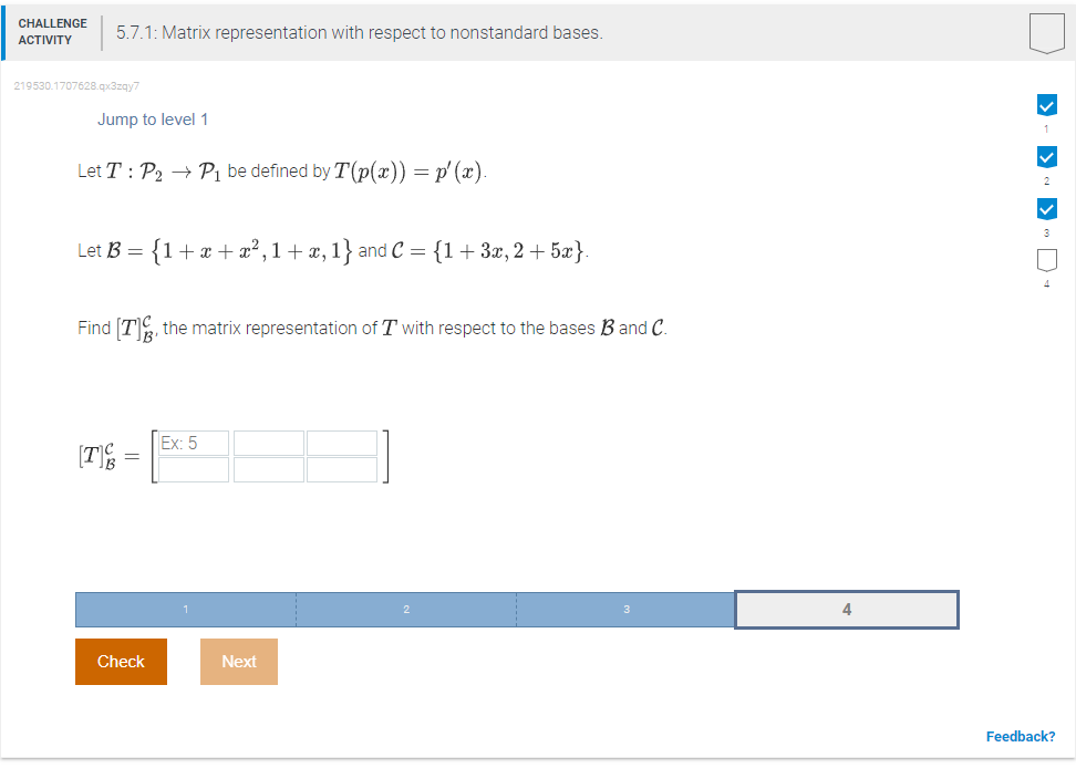 Solved CHALLENGE ACTIVITY 5.7.1: Matrix representation with | Chegg.com