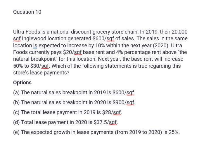 Ultra Foods is a national discount grocery store | Chegg.com