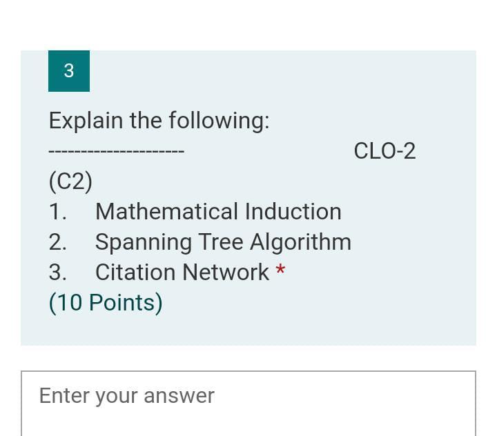 Solved 3 Explain the following: CL0-2 (C2) 1. Mathematical | Chegg.com